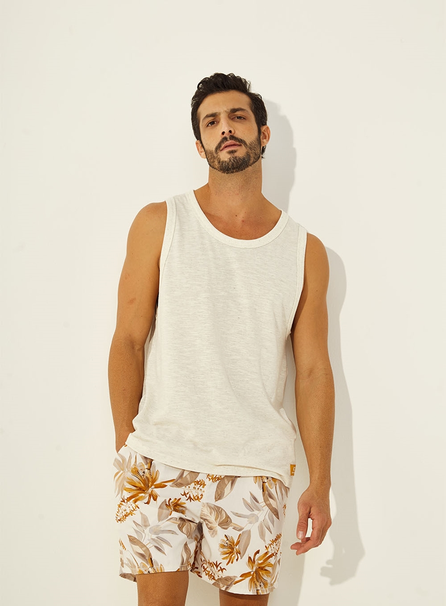 Regata Cavada Basic Linho | Colcci