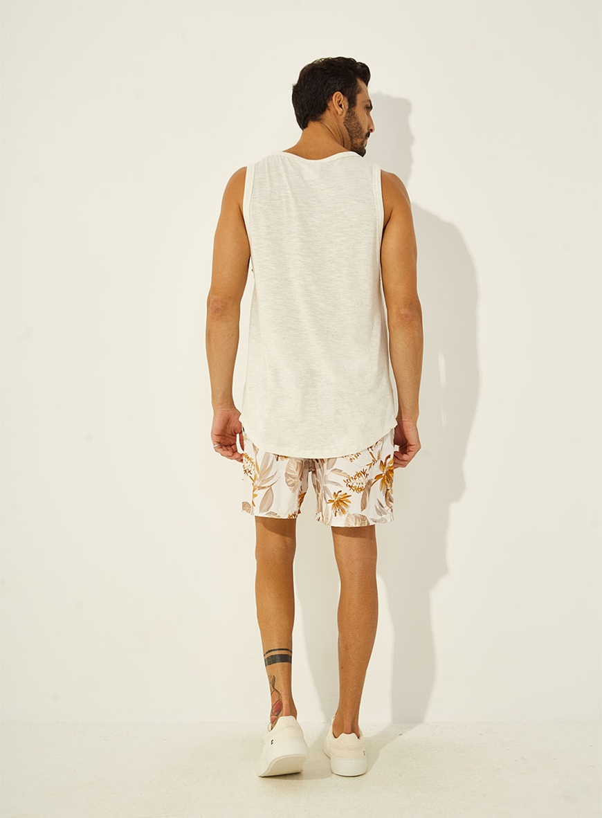 Regata Cavada Basic Linho | Colcci