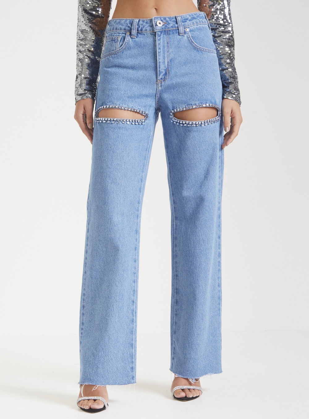 Calça Jeans Wide Leg Cut Out | Compre na Forum! - Calça Jeans Wide Leg ...