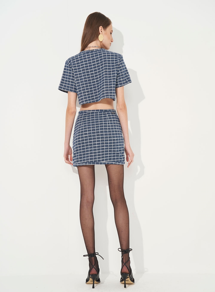 Saia Taier Xadrez Com Lapelas | Colcci