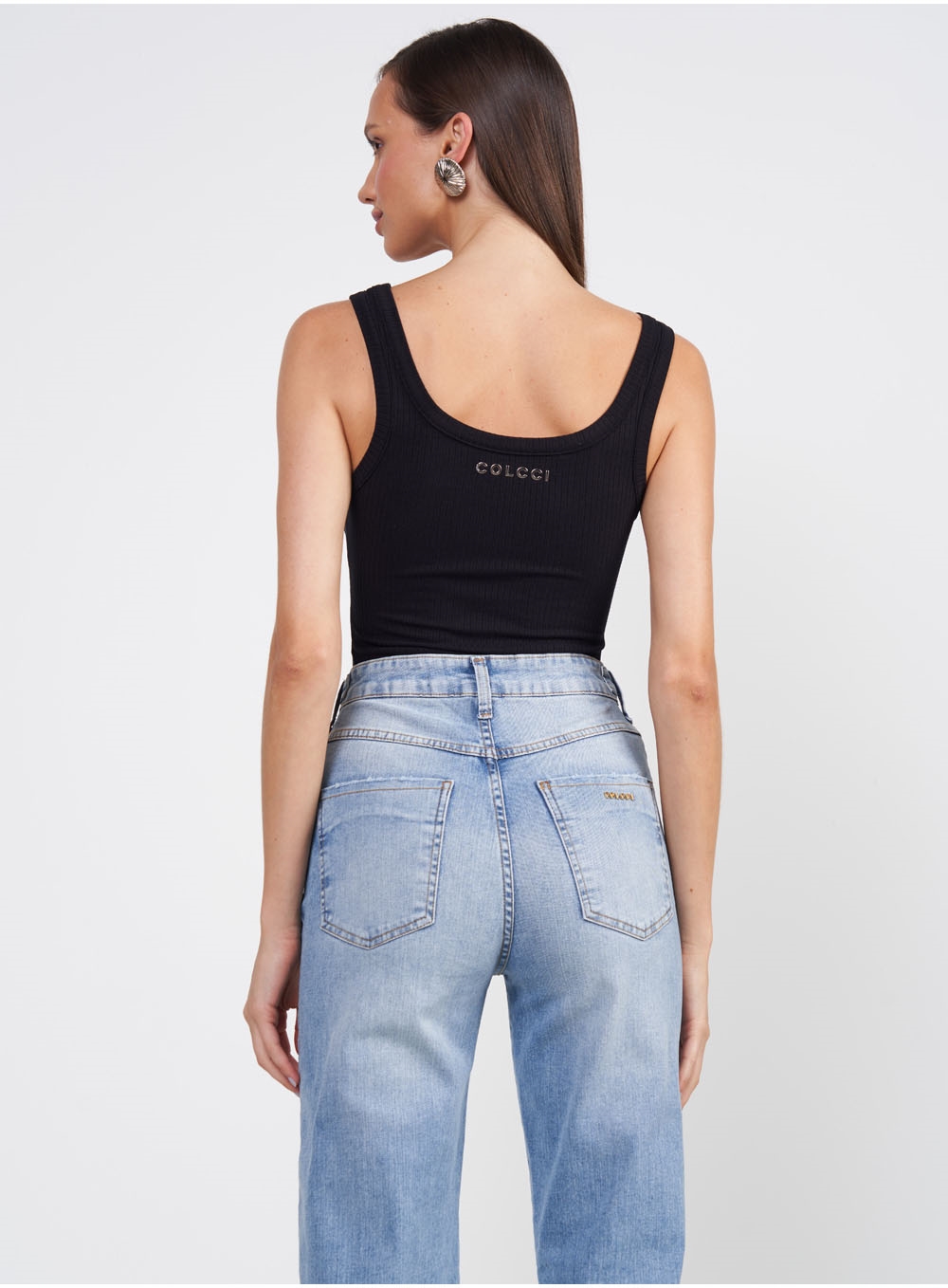 Regata Canelada Slim Basic | Compre na COLCCI - Regata Canelada Slim Basic | Colcci