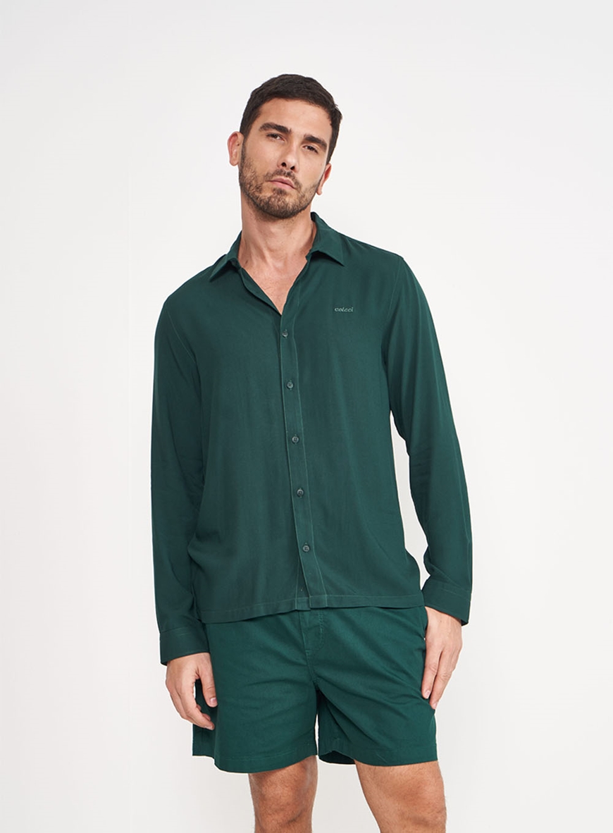 Camisa Relax Verde Bistro | Colcci