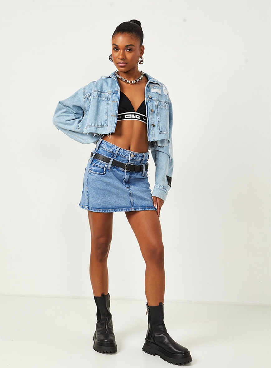 Jaqueta Cropped Fio a fio Jeans | Compre na Colcc - Jaqueta Cropped Fio ...