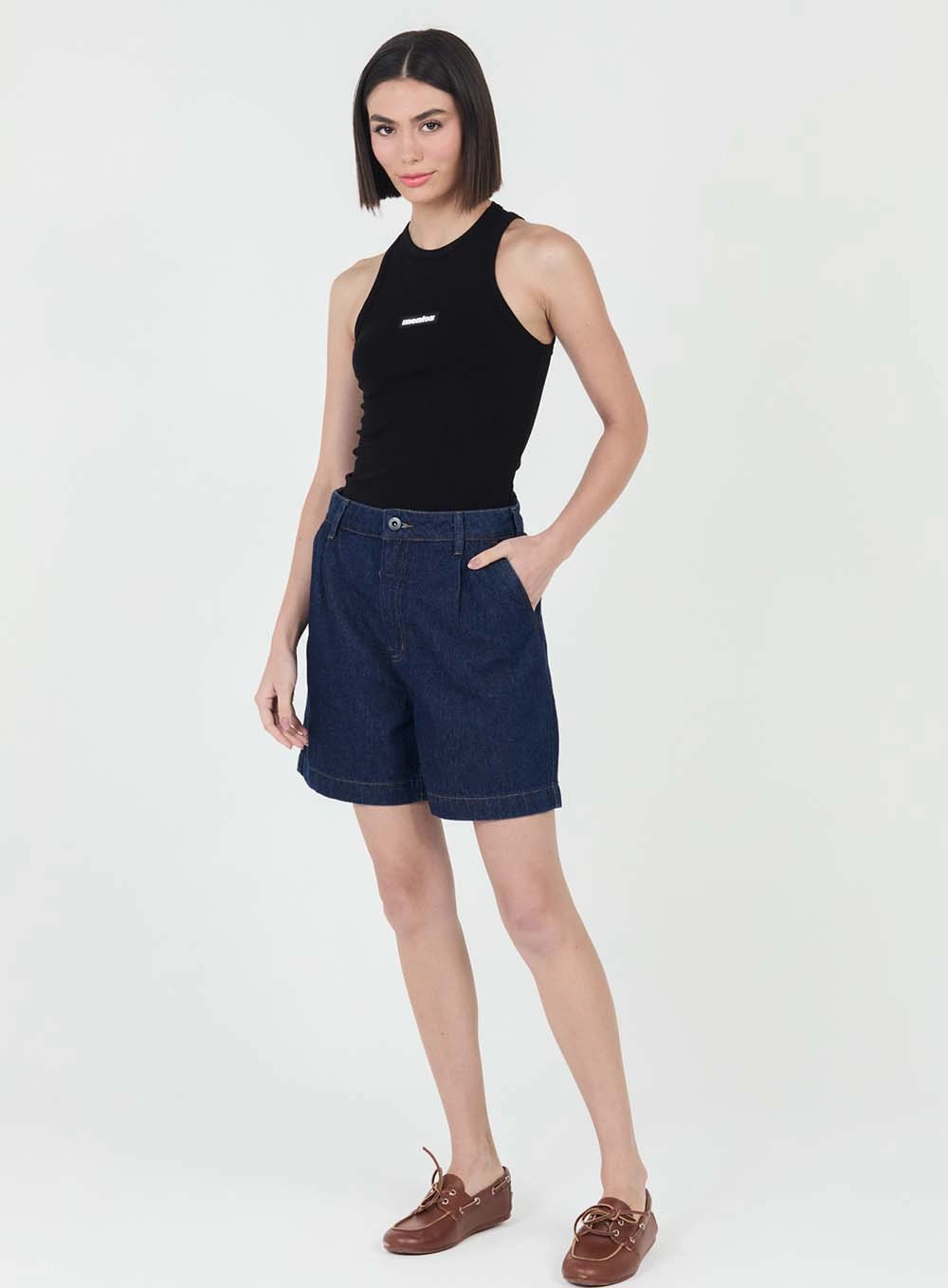 Bermuda Trapeze Média com Pregas CLC | Loja Oficial | Compre Online