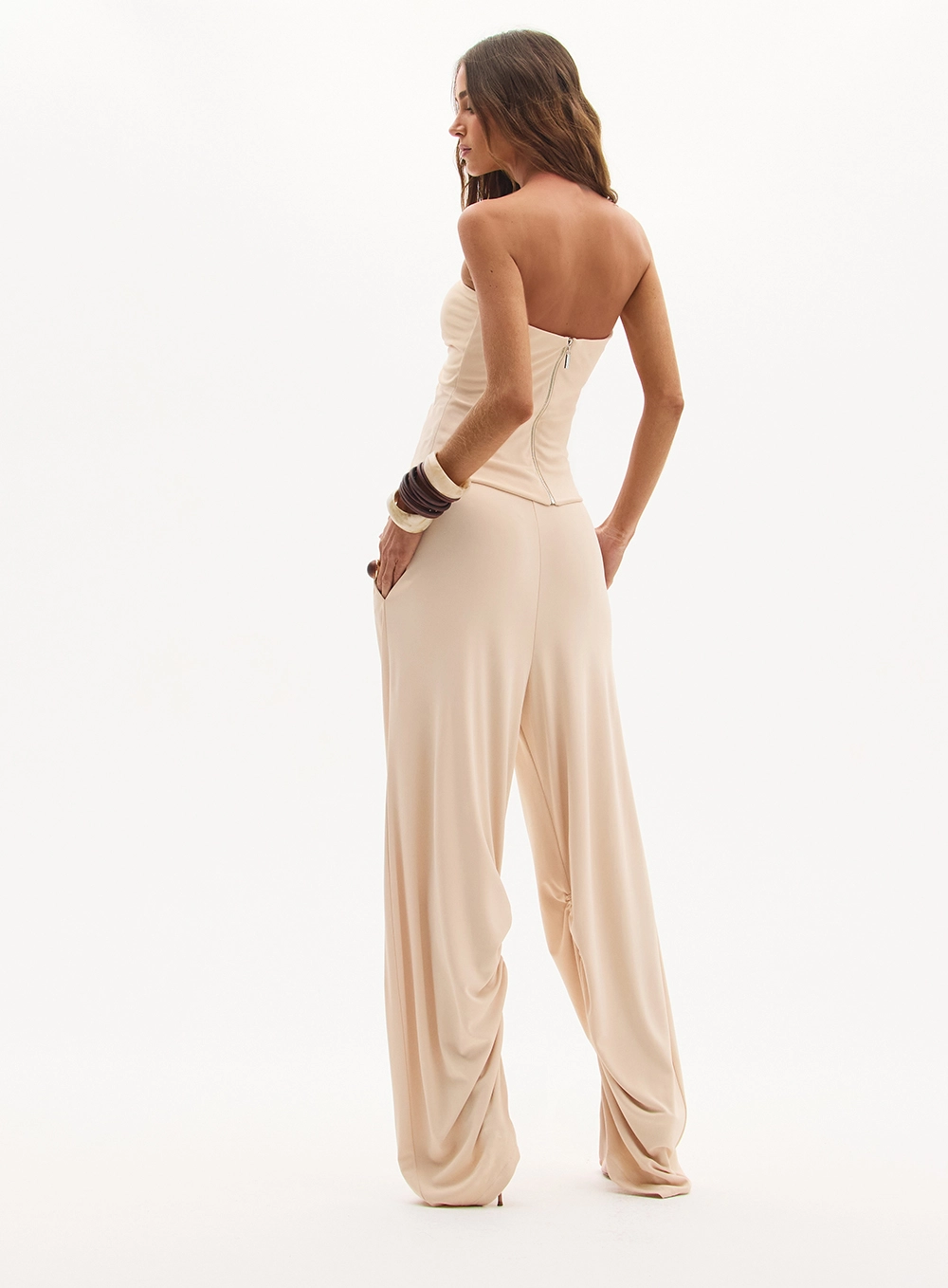 Calça Balloon Ampla com Túnel com Roletê - Simone Calça Balloon Ampla ...